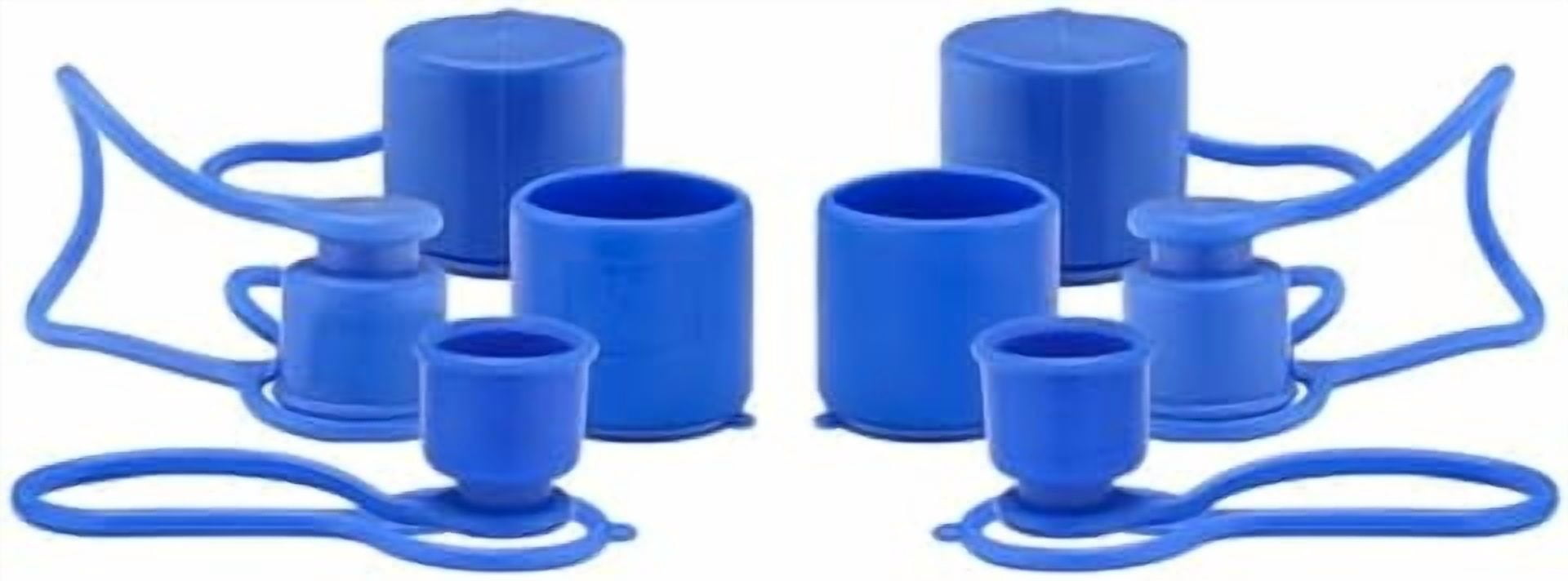 Blue Dust Caps Plugs for 1/2" Flat Face Hydraulic Couplers, 4 Sets ...