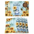 Blue Dwarfs Cotton Linen Placemats Set of 8, You Are My Sunshine ...