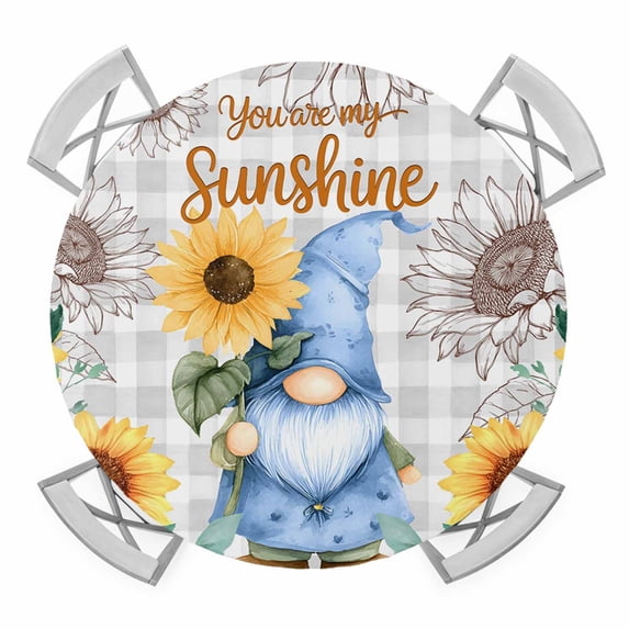 Blue Dwarfs Round Table Cover, You Are My Sunshine Sunflower Spring ...