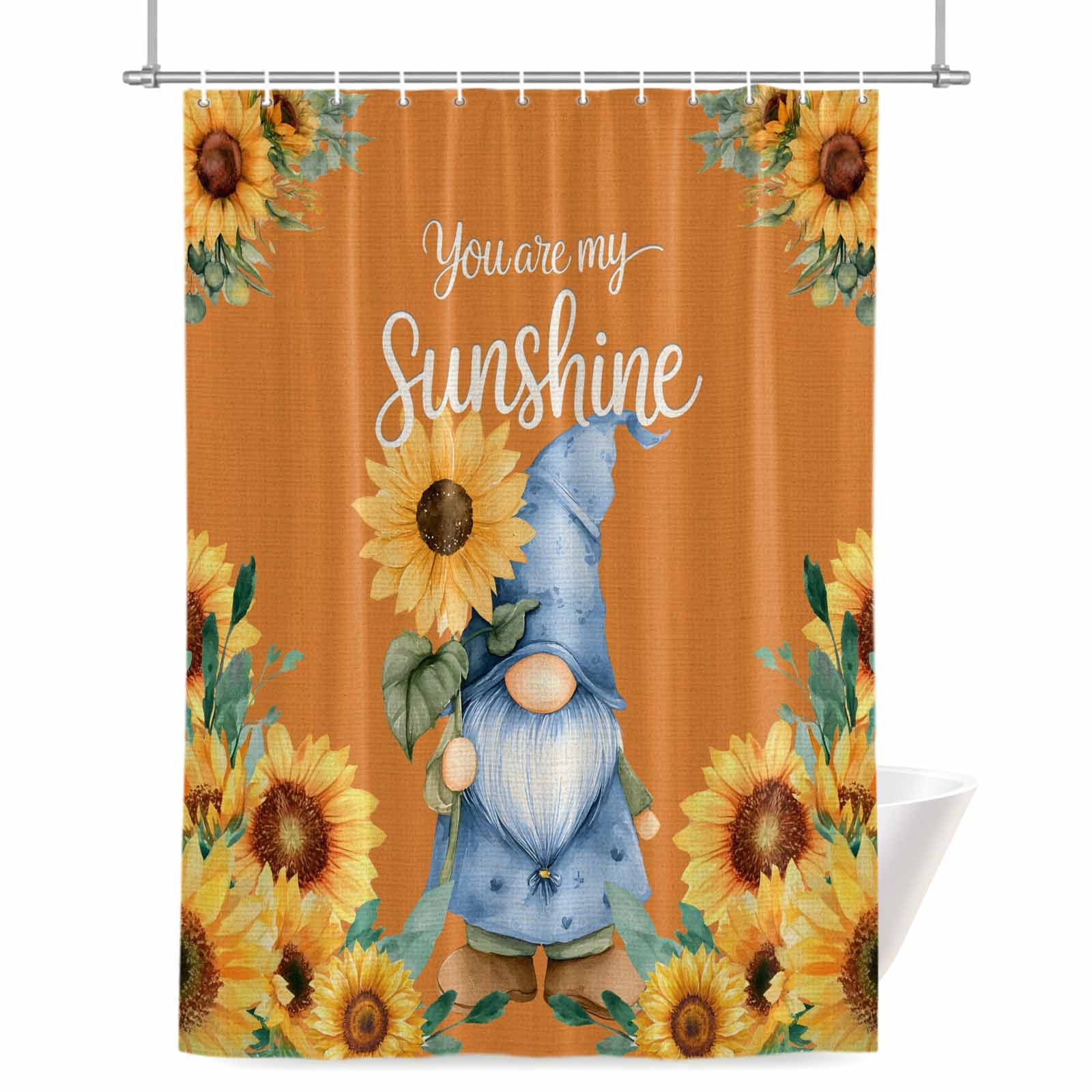 Blue Dwarfs Shower Curtains for Bathroom, You Are My Sunshine Sunflower ...