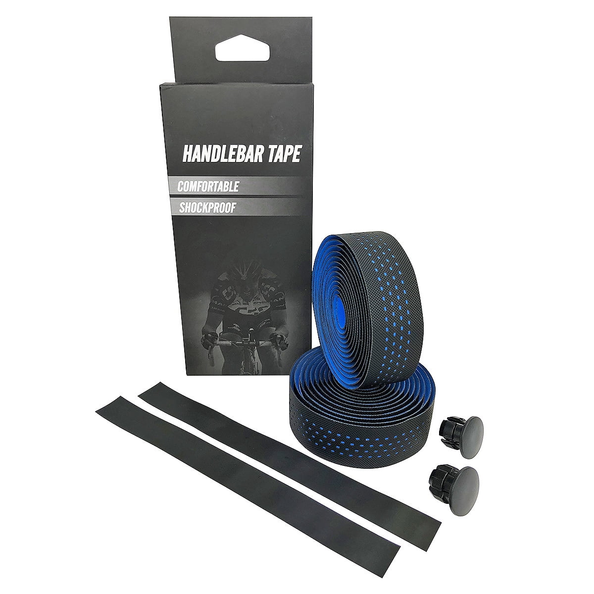 Blue EVA Road Bike Handlebar Tape, Breathable Cycling Bar Wraps with ...