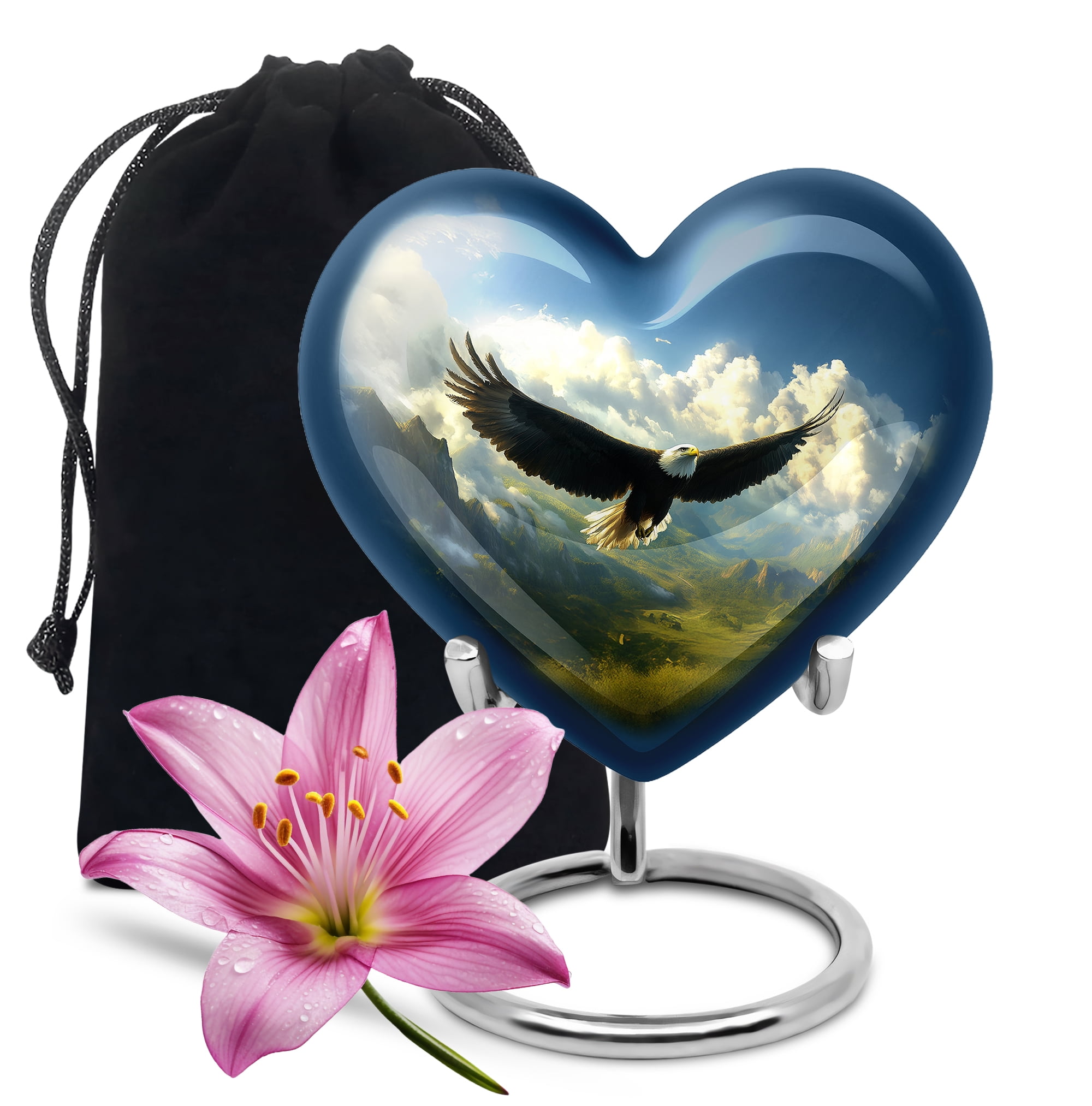 Blue Eagle Flying Large Funeral Urns For Human Ashes Adult Women & Man ...
