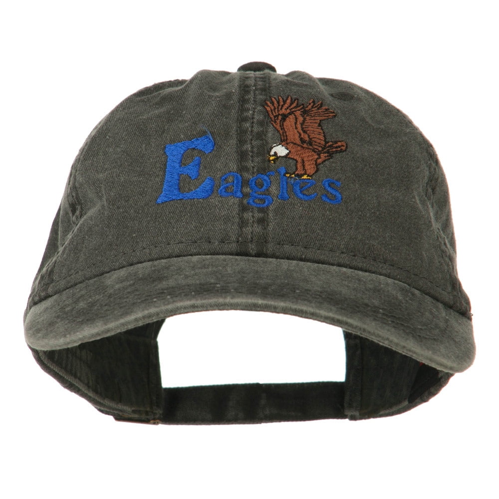 Blue Eagles Embroidered Washed Cap - Black OSFM - Walmart.com