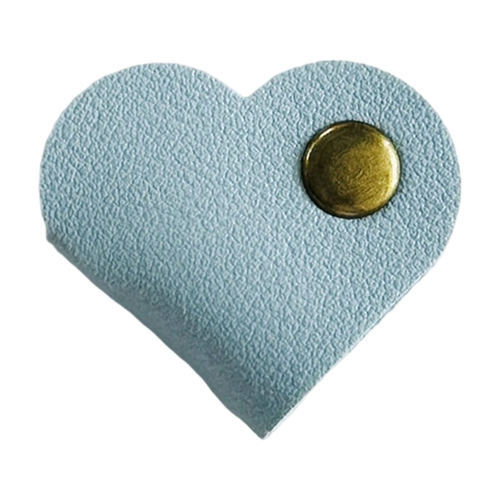 Blue Earphone Cable Organizer Leather Cord Protector In Heart Shape ...