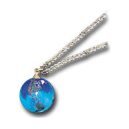Blue Earth Marble 0.5" Natural Continents Gold Fill Chain Success ...