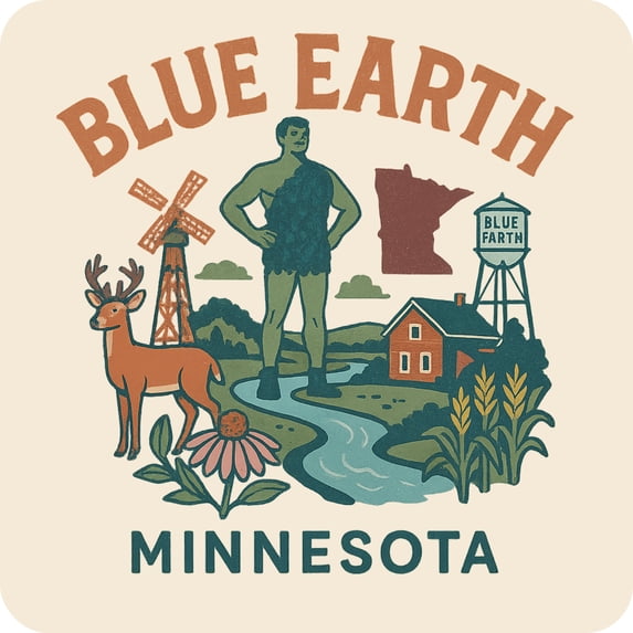 Blue Earth Minnesota Keepsakes Souvenir Vinyl Sticker – Destination ...