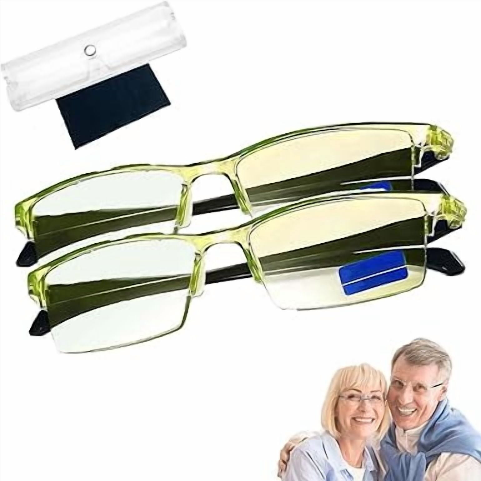 Blue Ease Optics Glasses, Clear Automatic Zoom Reading Eyeglasses ...