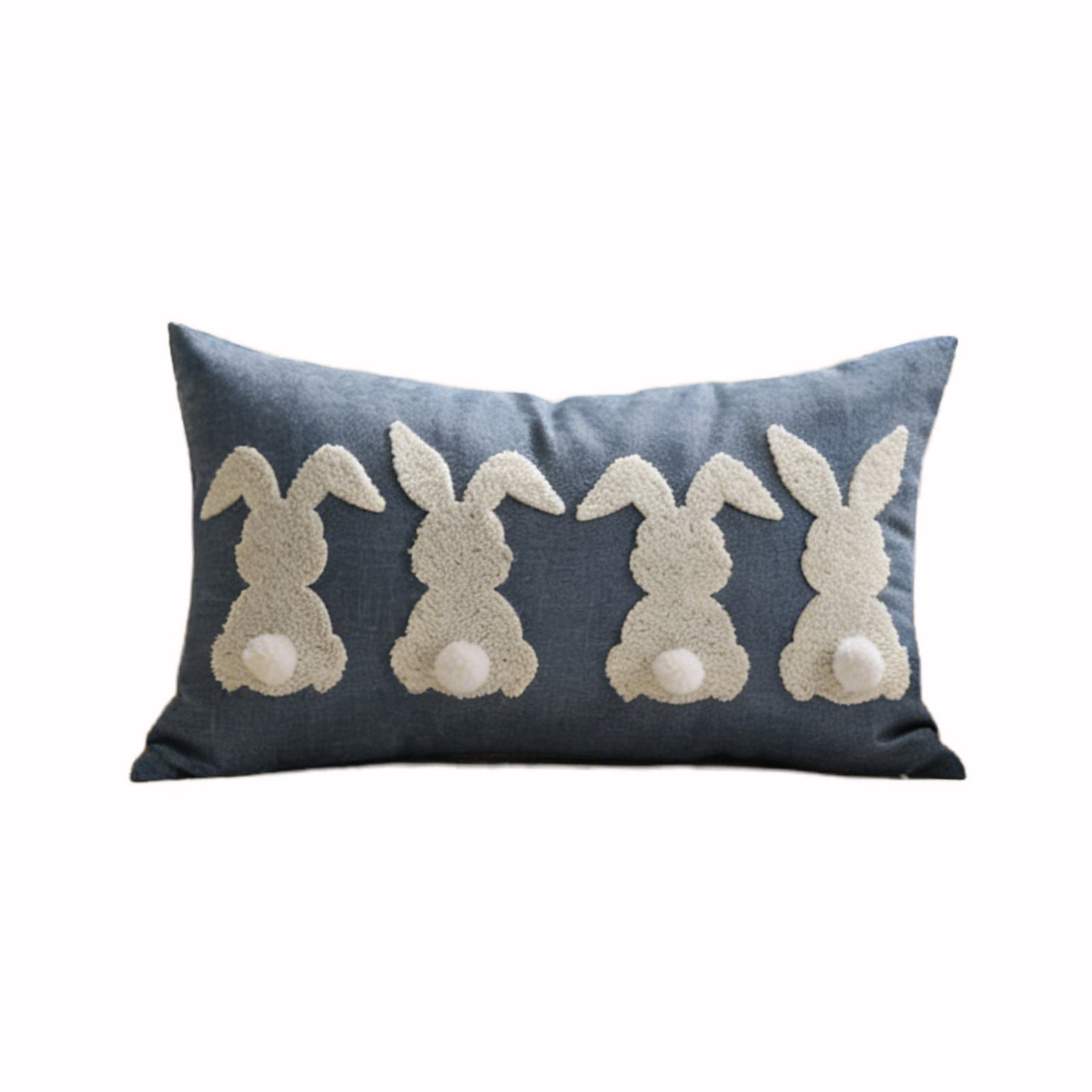 Blue Easter Bunny Embroidered Pillowcase 19.6X11.8In With Polyester ...