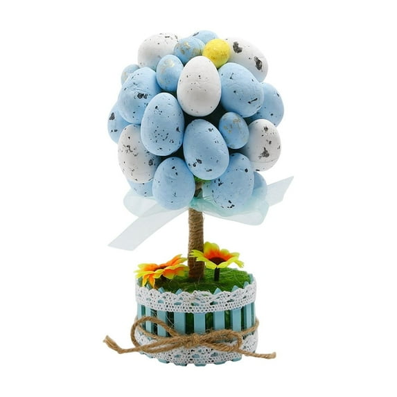 Blue Easter Egg Potted Table Decoration Holiday Simulation Spotted Egg ...