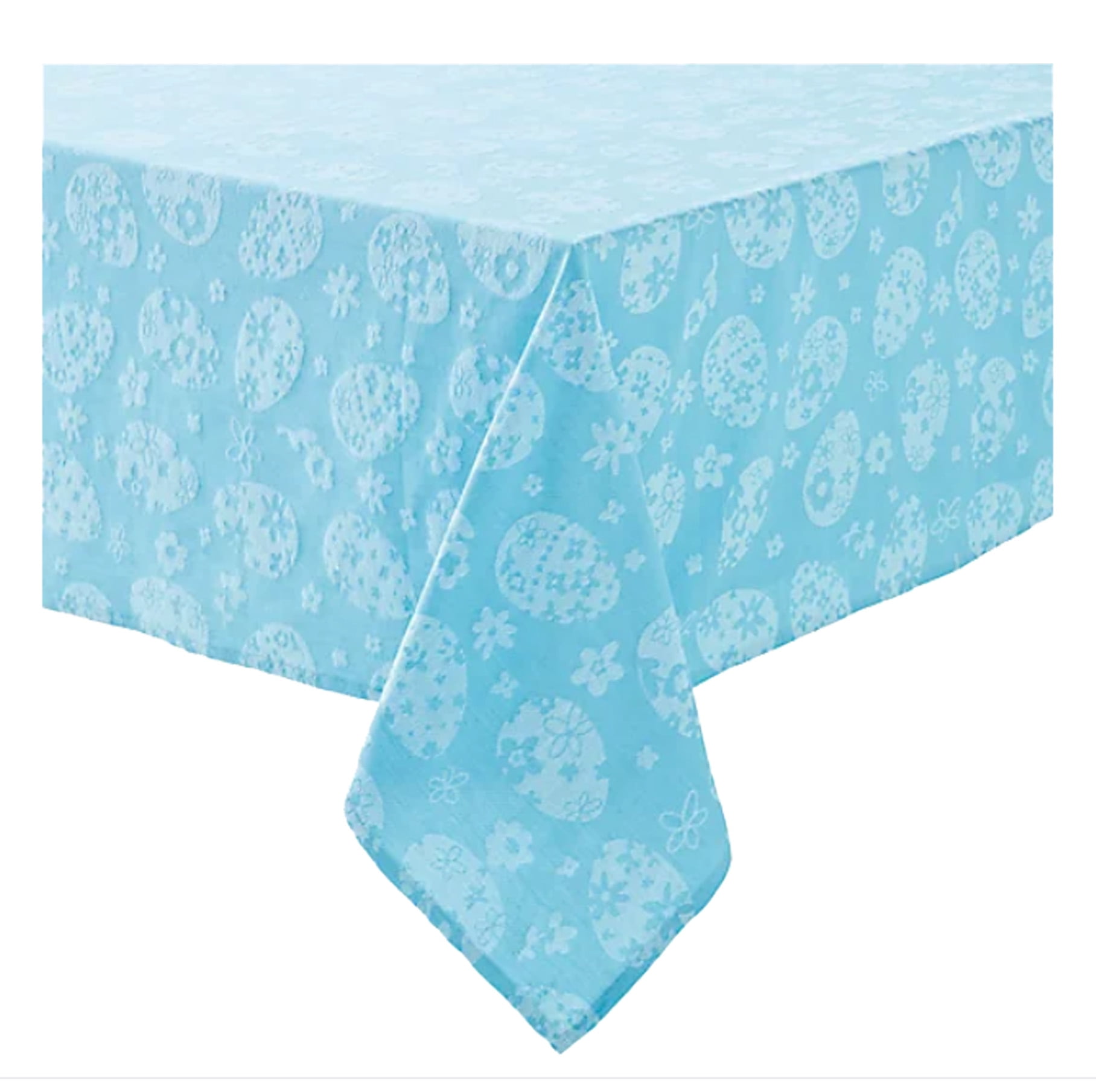 Blue Easter Egg Tablecloth Woven Fabric for Spring Easter Liberty (60 x ...