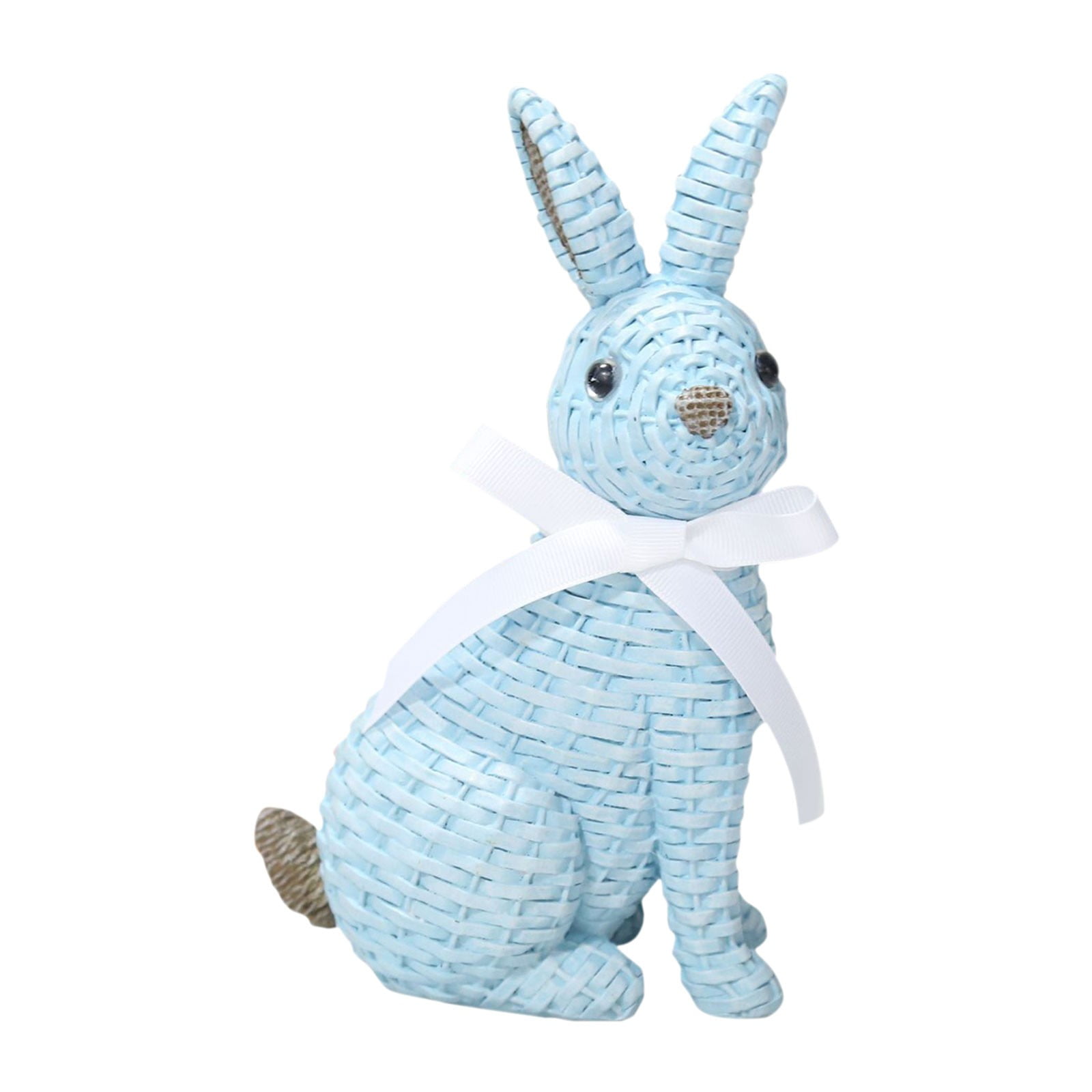 Blue Easter Rattan Bunny Ornament Easter Bunny Decorations Farmhouse ...