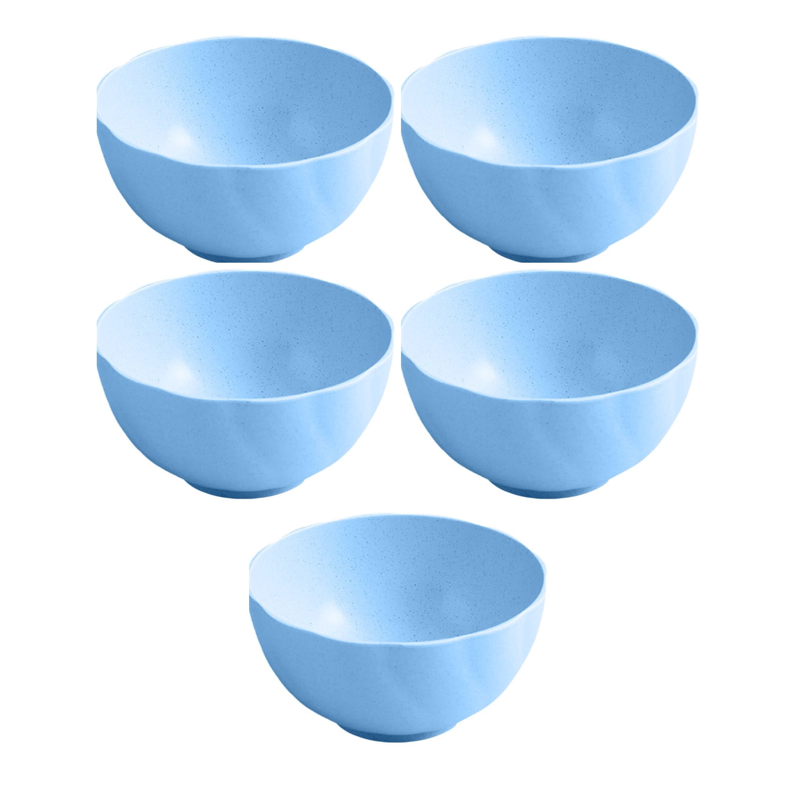 Blue Eco Friendly Straw Bowls 6 Inch 15Cm 5 Piece Set For Students And ...