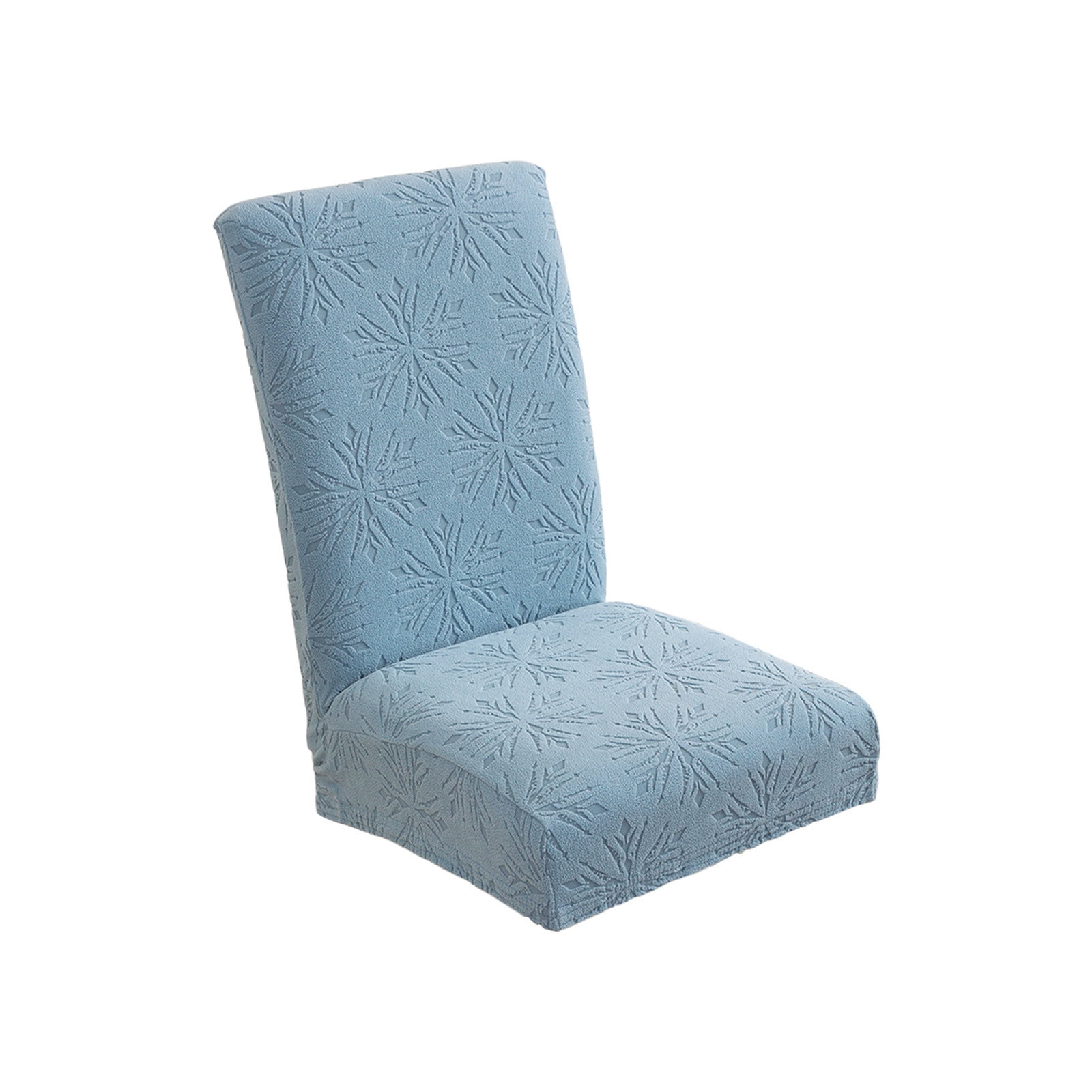 Blue Elastic Dining Chair Cover Made From Soft Knitted Fabric Providing ...