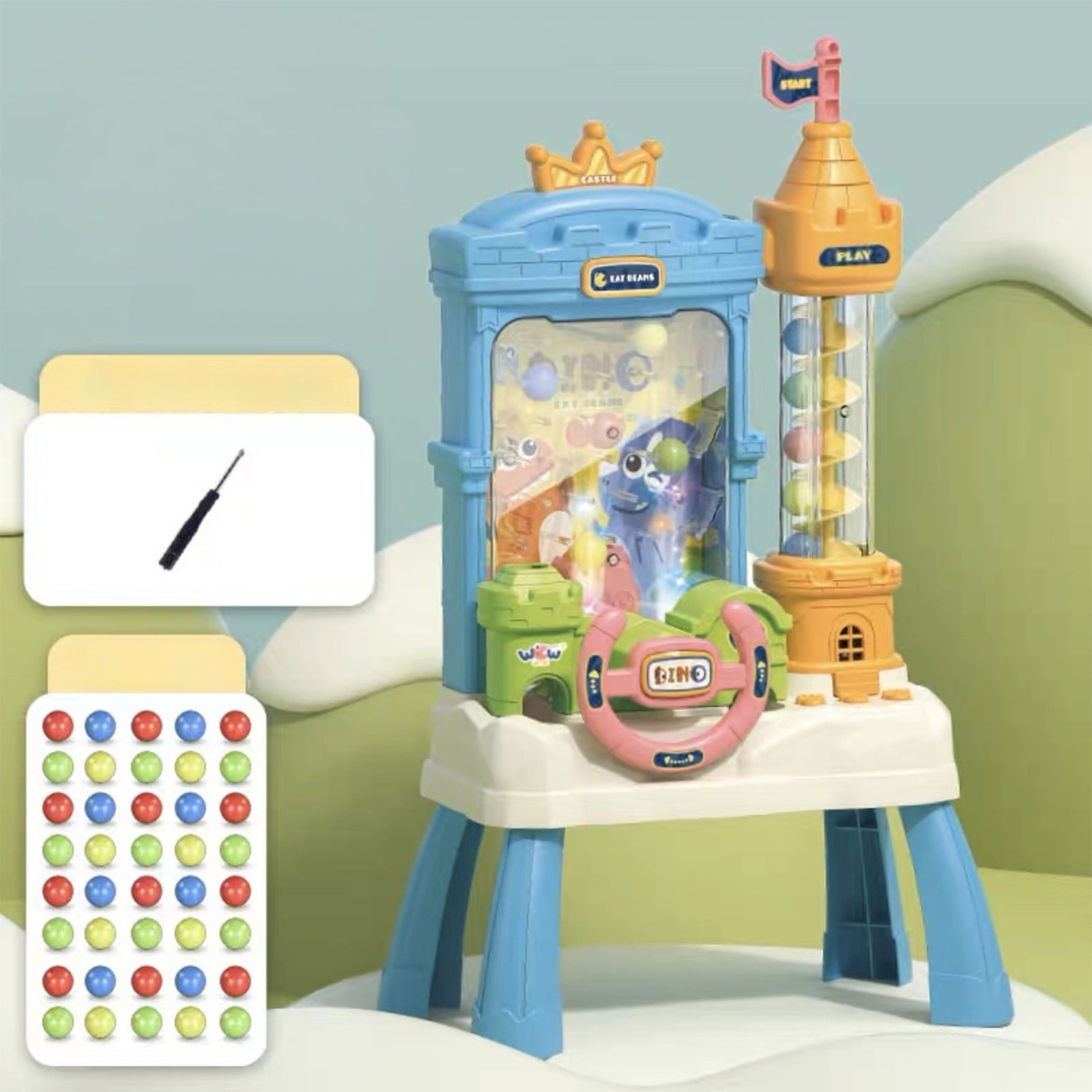 Blue Electric Bean Picking Castle Game Interactive Desktop Toy Focus ...