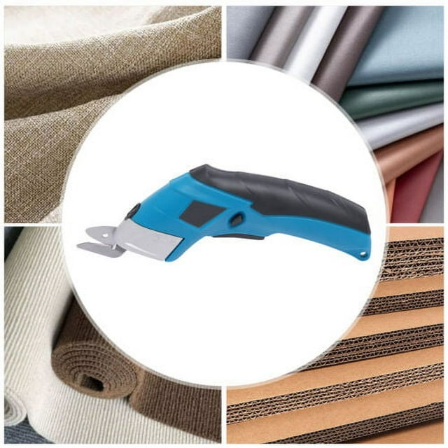 Blue Electric Fabric Scissors Cutter Electric Shears For Fabric Carpet ...