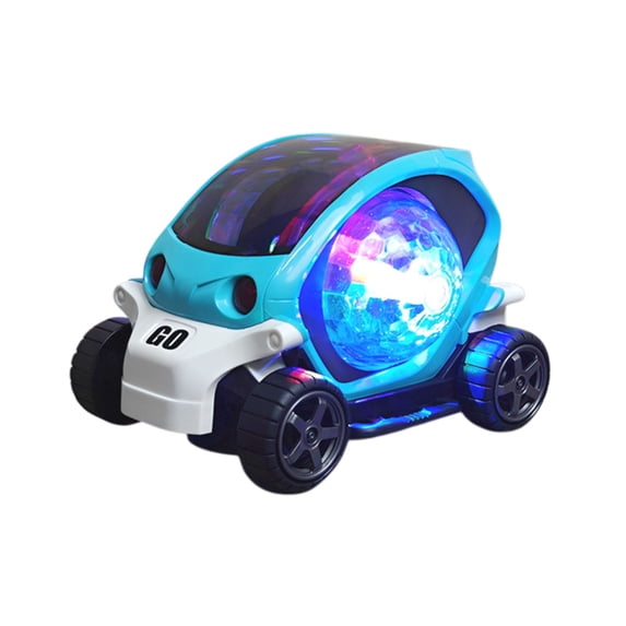 Blue Electric Toy Car Children Flash Music Smart Universal Wheel Light ...