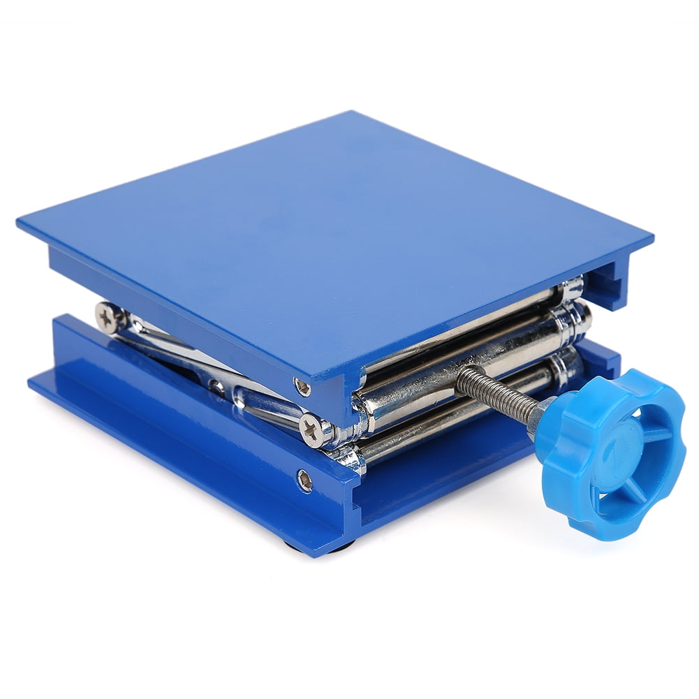 Blue Electroplated Lifting Platform Stand, 100x100mm Aluminum Lab ...