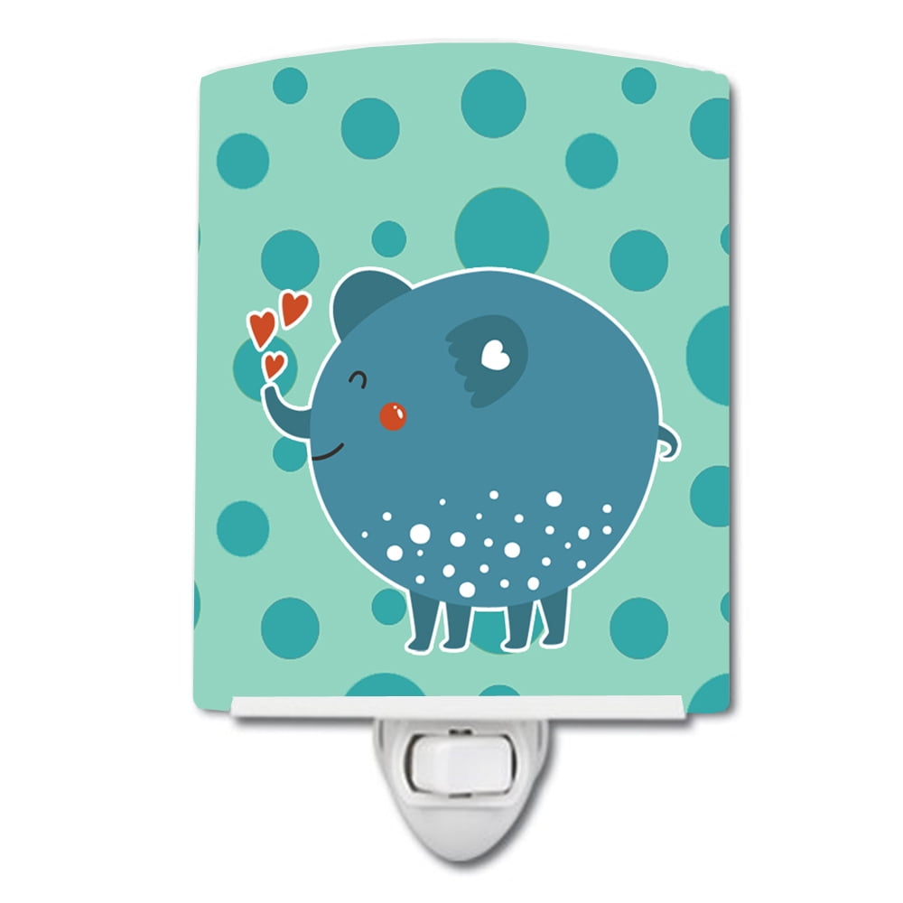 Blue Elephant Ceramic Night Light - Walmart.com