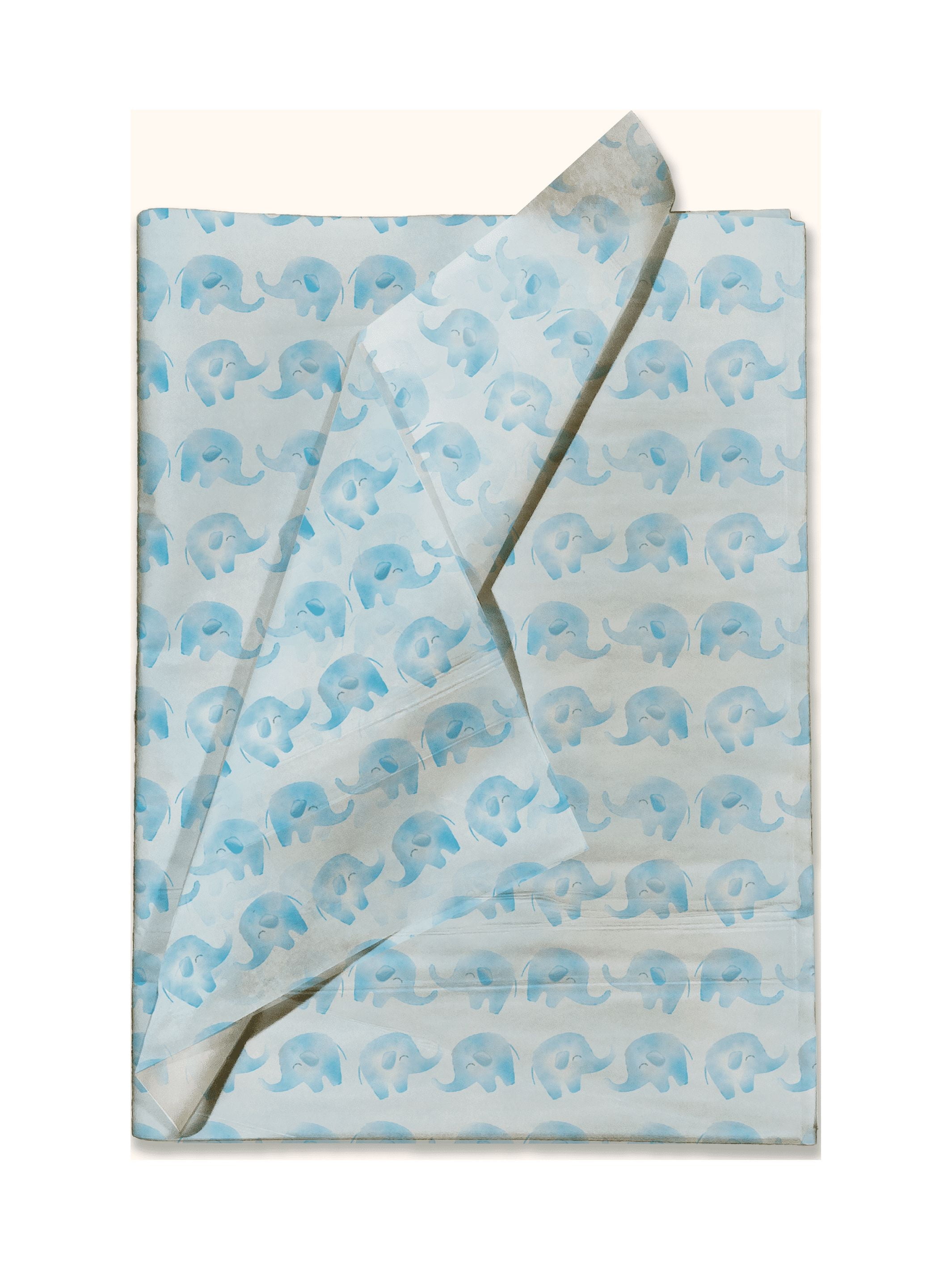 Blue Elephant Decorative Printed Tissue Paper 24 Sheets of 20"x30 ...