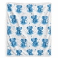 Blue Elephant Sherpa Blanket, Polyester Fleece 2-Layer Throw Blanket ...