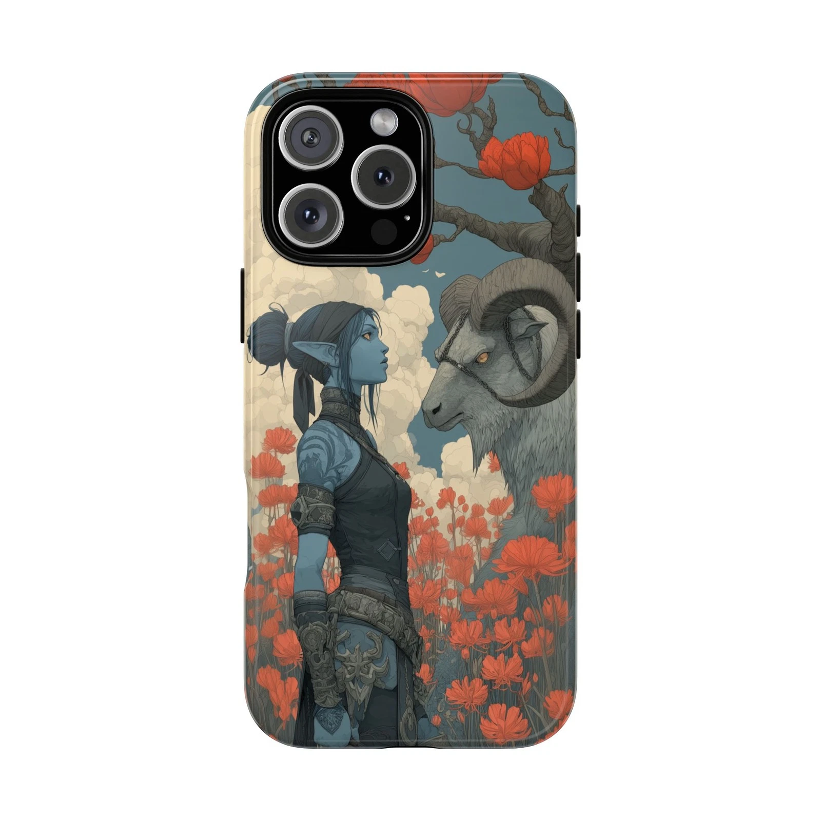 Blue Elf Girl Warrior Art Phone Case for iPhone 11-17 Pro Max - Walmart.com