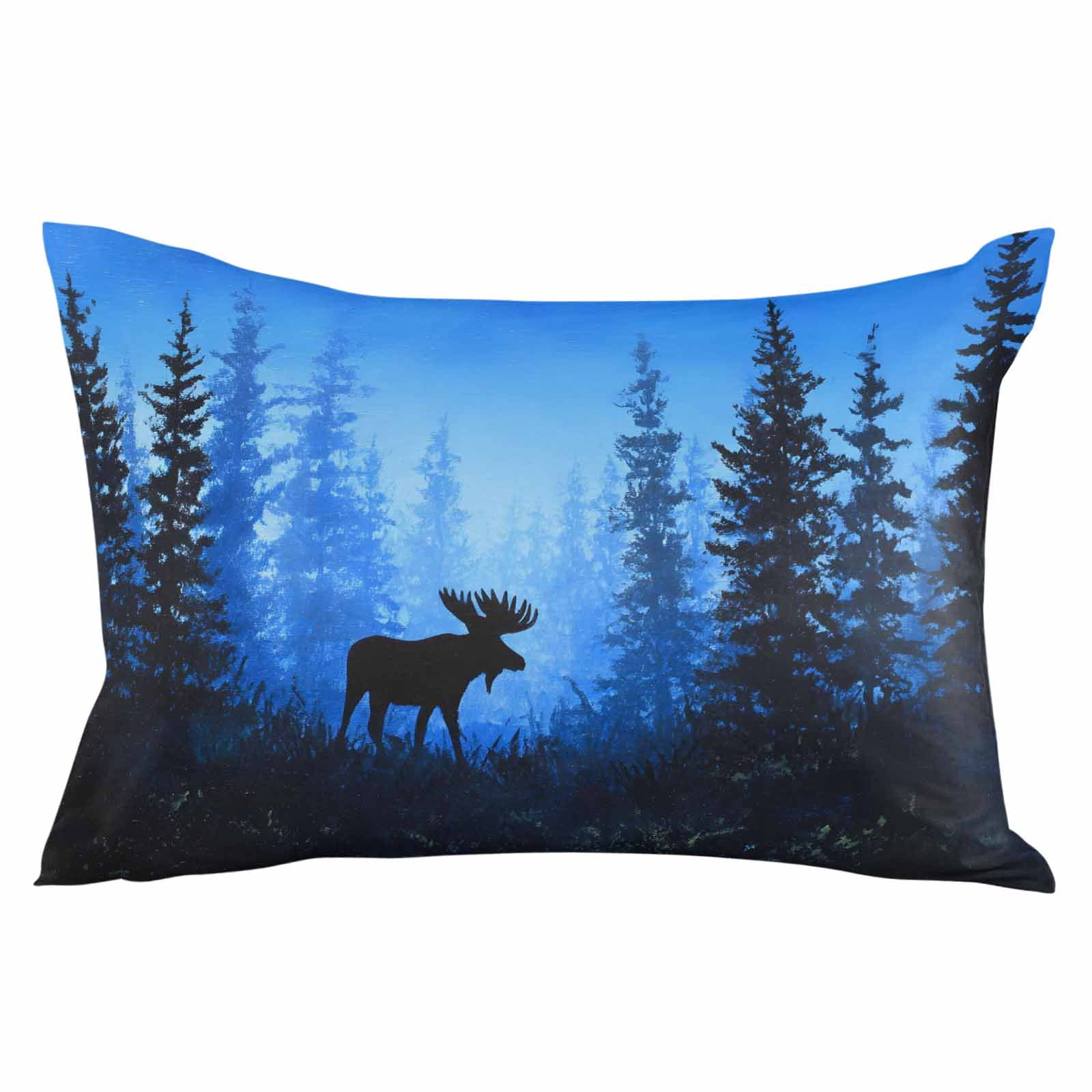 Blue Elk Forest Throw Pillow Cover 24 x 36 Inch Decorative Pillow Cover ...