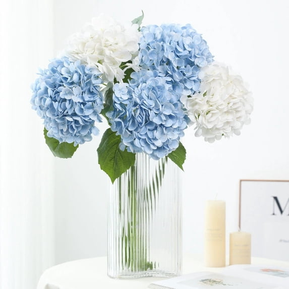 Blue Embroidered Ball Flower Simulation Flower Silk Cloth Artificial ...