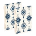 Blue Embroidery Plaids with Tassels Notebook Detachable Coil Notebook ...