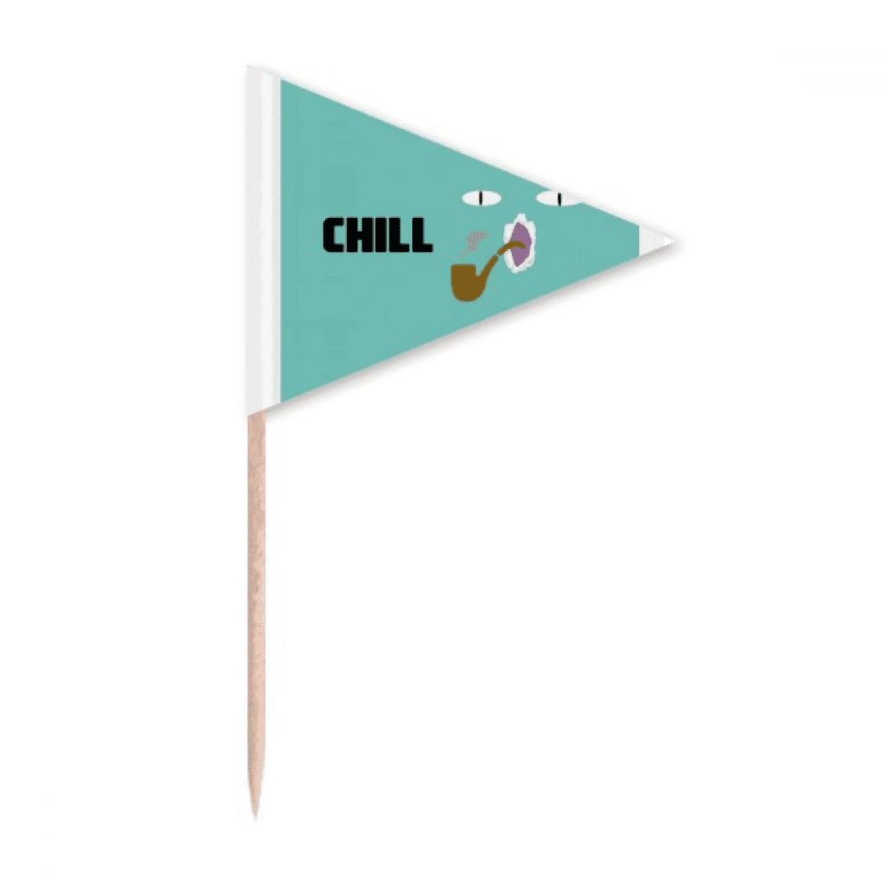 Blue Emotion Chill Smoke Cat Toothpick Triangle Cupcake Toppers Flag ...