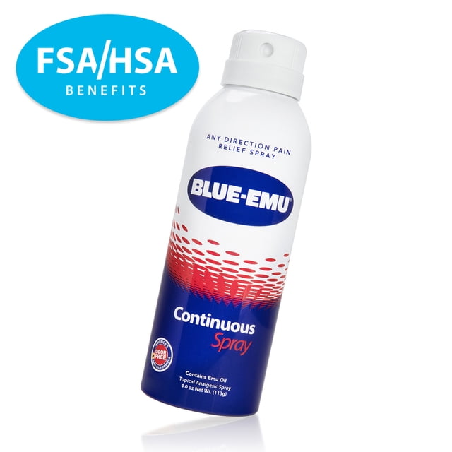 Blue-Emu Continuous Pain Relief Spray for Back, Muscle, & Joint Pain ...