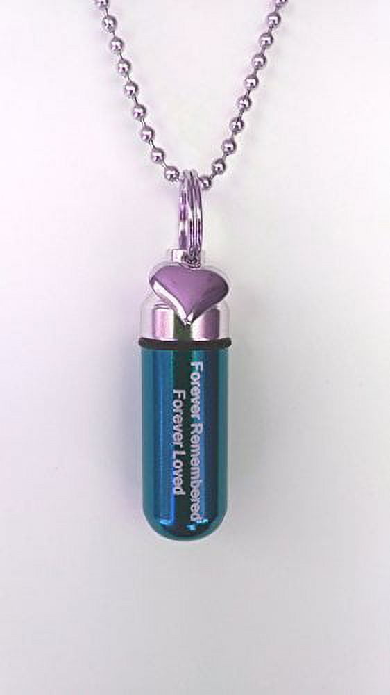 Blue Engraved Cremation Urn Forever Remembered Forever Loved with Heart ...
