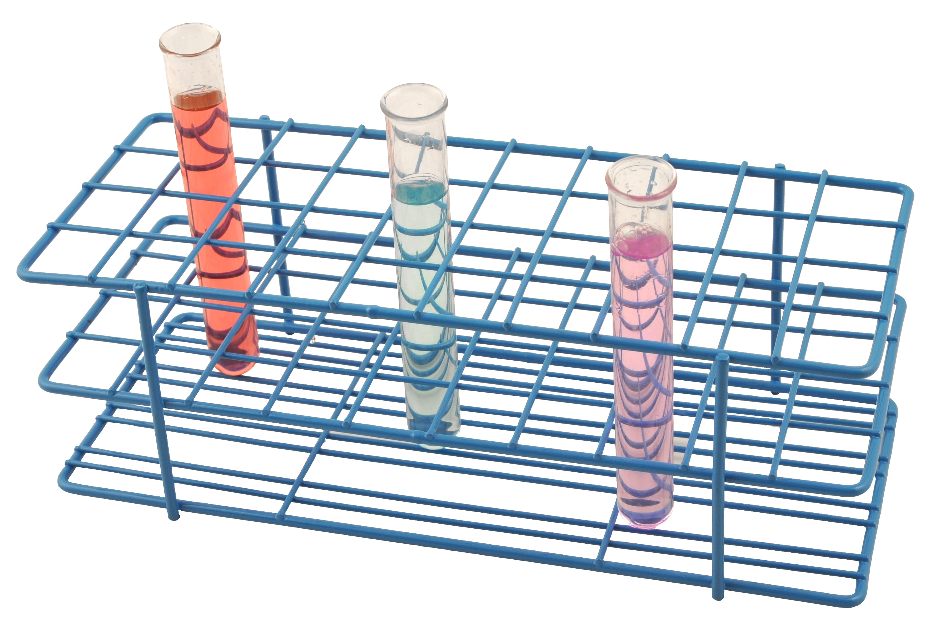 Blue Epoxy Coated Steel Wire Test Tube Rack, 40 Holes, Outer Diameter ...