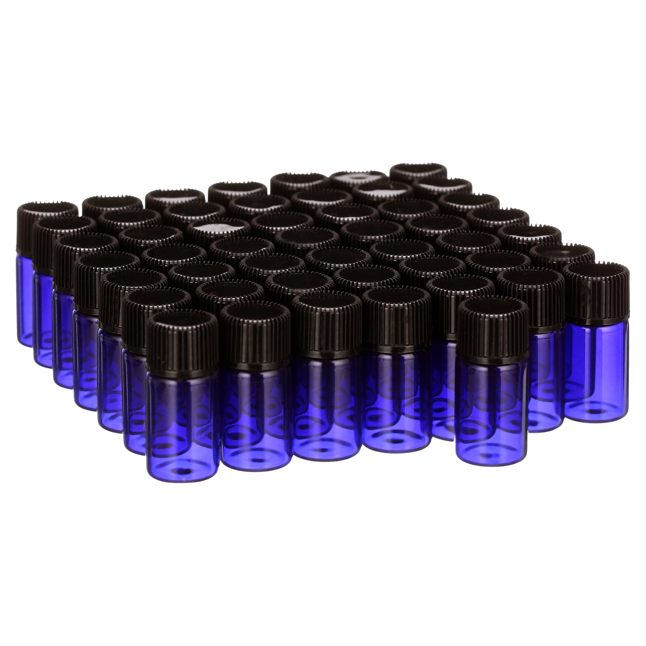 Blue Essential Oil Bottle 50Pcs 3ml Mini Glass Sample Bottles with ...
