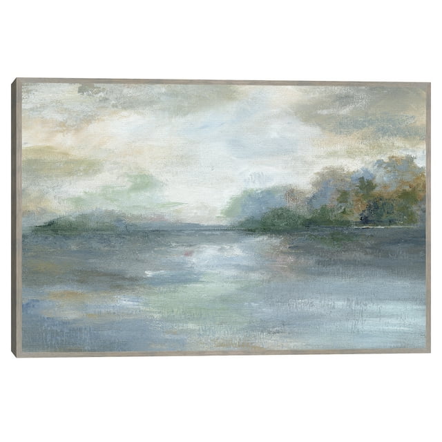 Nan Blue Ethereal Framed Canvas Art Print - 24 x 36 - Walmart.com