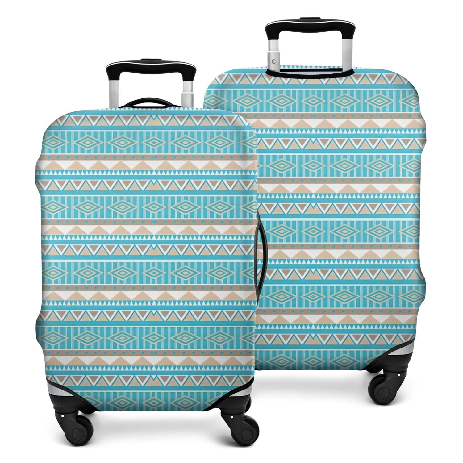 Blue Ethnic Geometric Pattern Luggage Cover Fashion Suitcase Cover ...