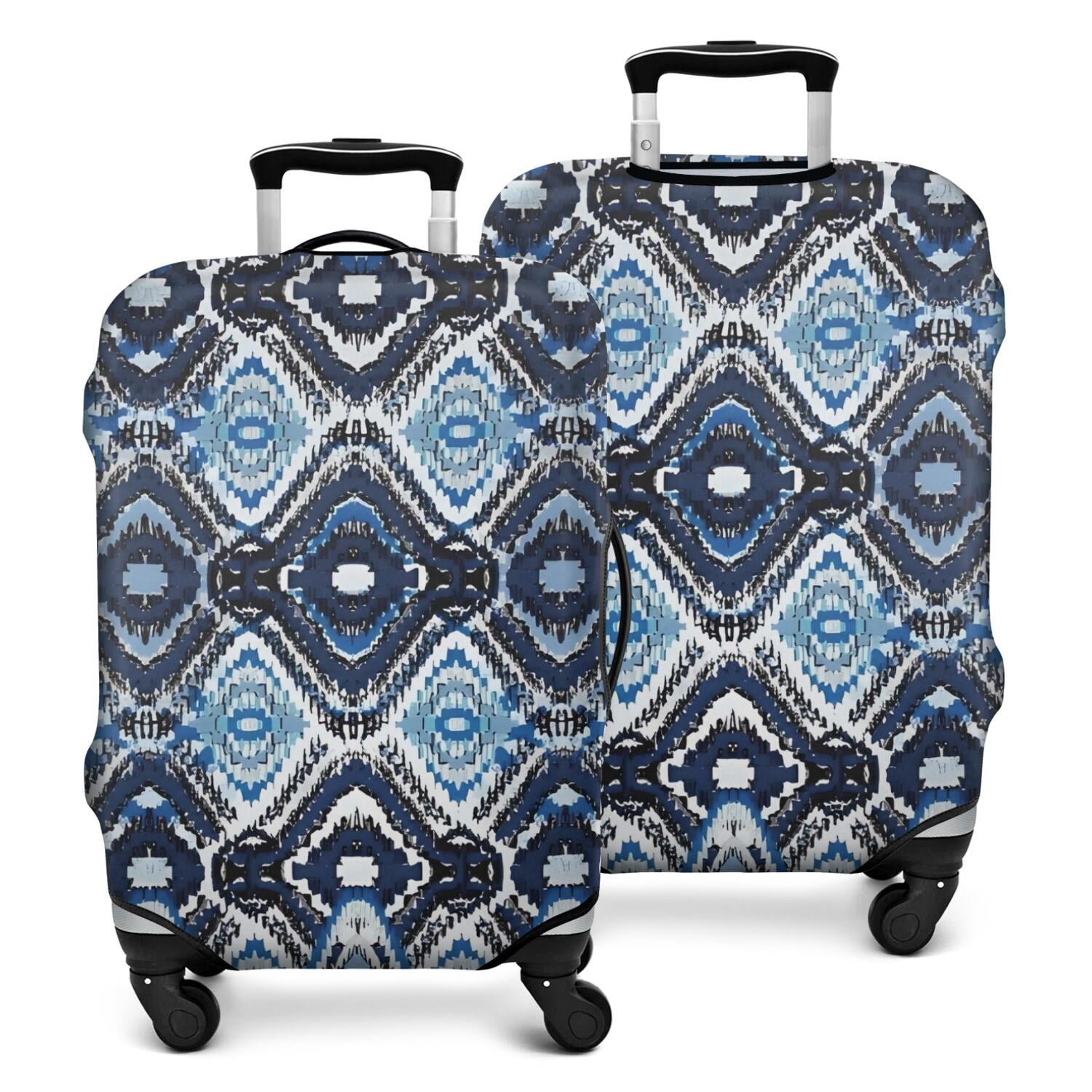 Blue Ethnic Geometric Pattern Luggage Cover Fashion Suitcase Cover ...