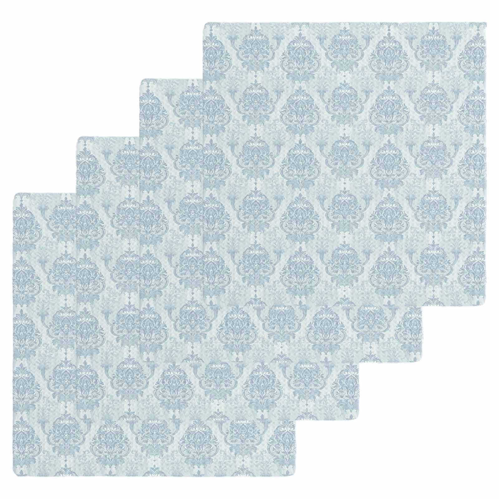 Blue Ethnic Kitchen Dish Towels for Drying Dishes Set of 4, Vintage ...