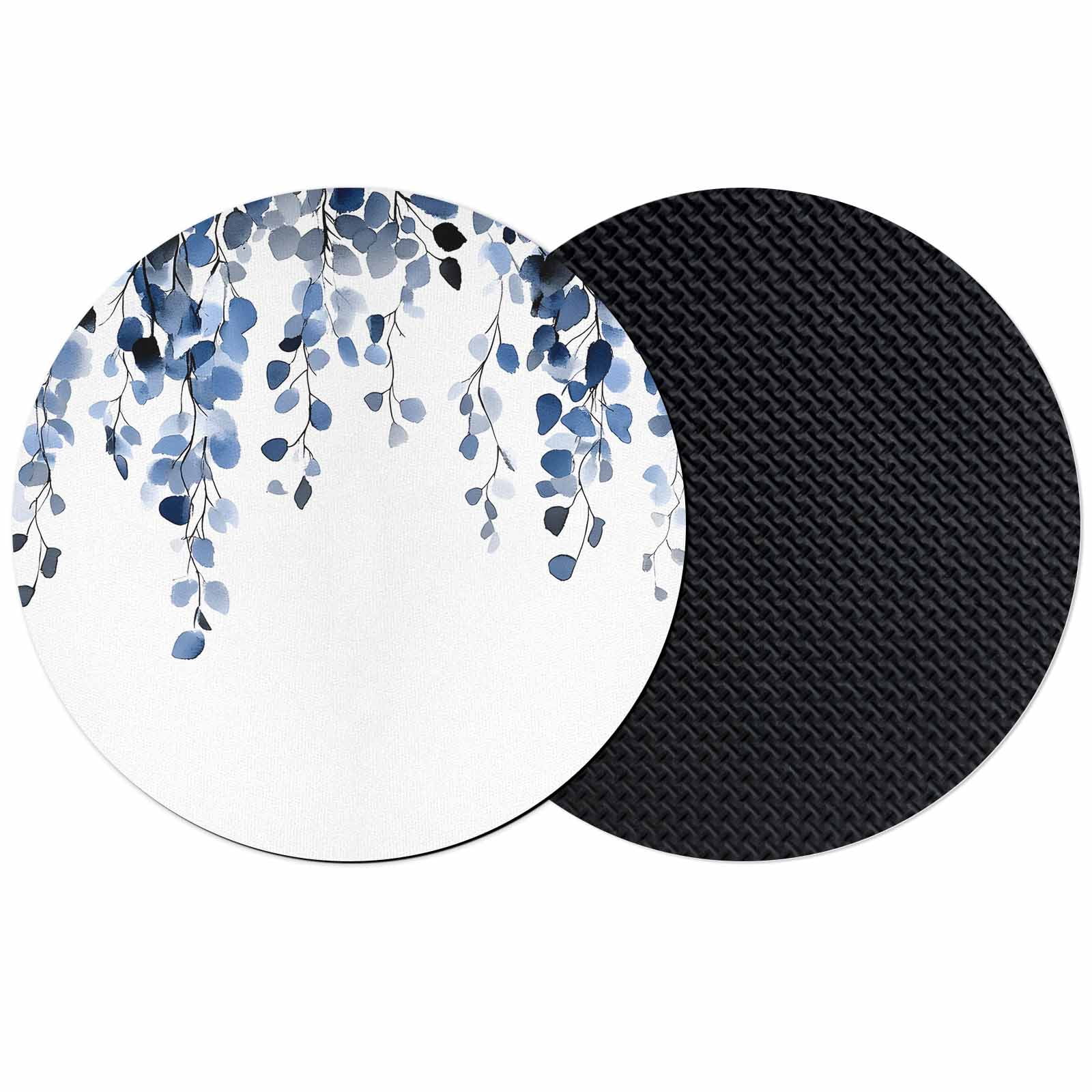 Blue Eucalyptus Leaves Coasters Set of 2, Weeping Spring Botanical ...