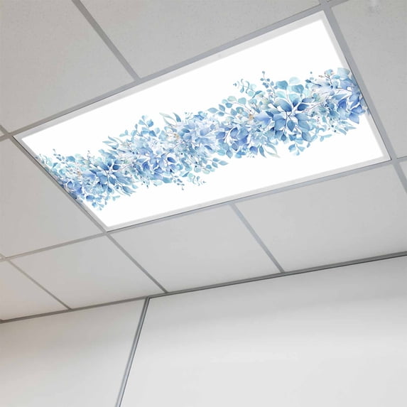 Blue Eucalyptus Leaves Fluorescent Light Covers, Spring Summer ...