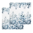 Blue Eucalyptus Leaves Kitchen Dish Towels for Drying Dishes Set of 2 ...