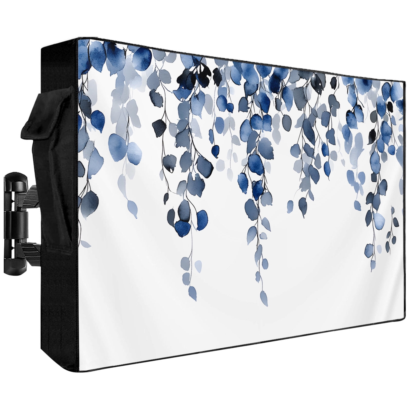 Blue Eucalyptus Leaves Outdoor TV Cover 60 to 65 inch Rustic Summer ...