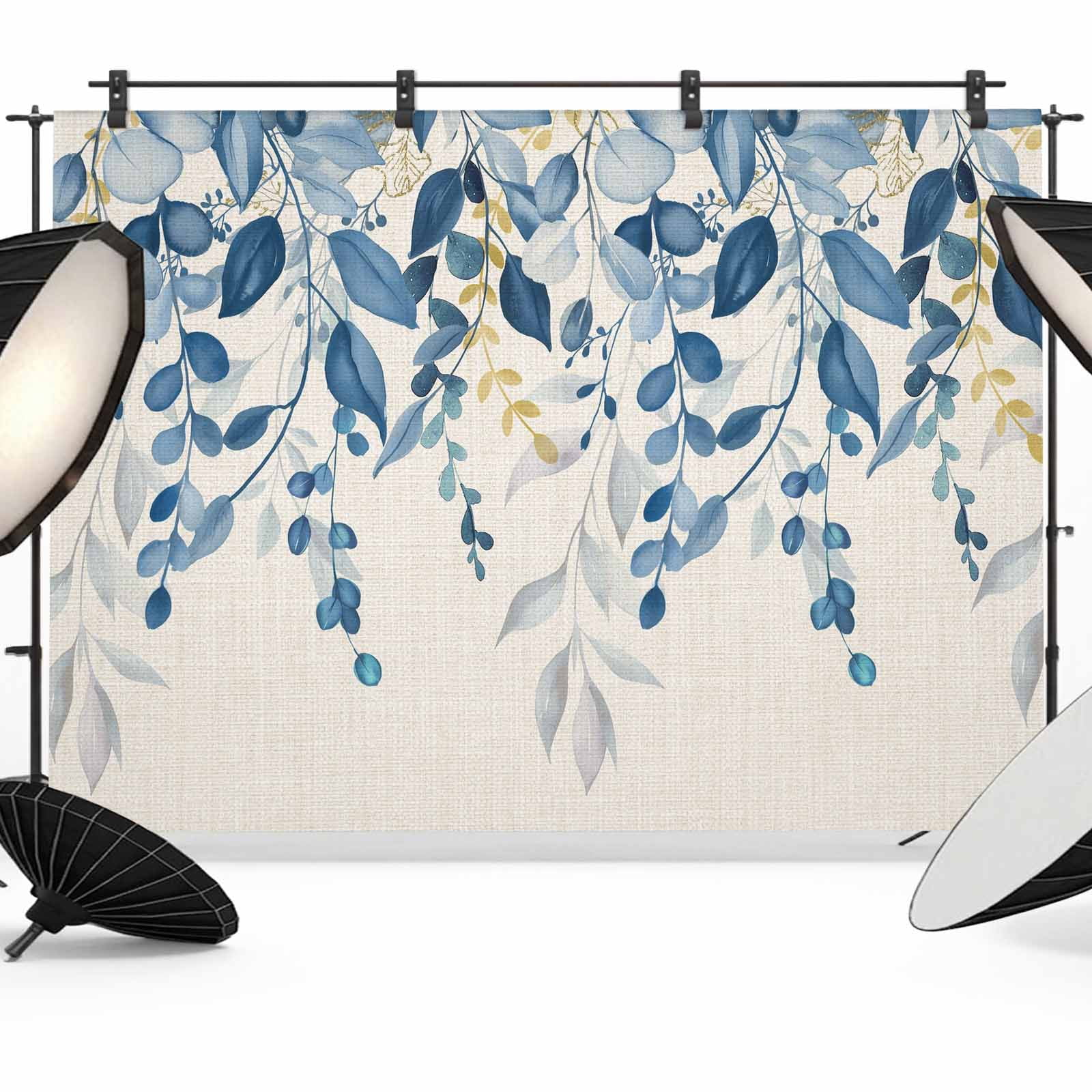 Blue Eucalyptus Leaves Photography Backdrop 10x8FT, Vintage Farm Plants ...