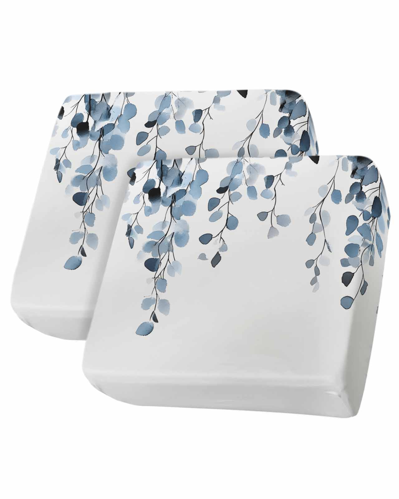 Blue Eucalyptus Leaves Sofa Couch Cushion Covers Washable, Removable ...
