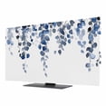 Blue Eucalyptus Leaves TV Dust Cover 50 Inch, Rustic Summer Watercolor ...