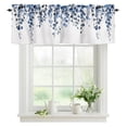 Blue Eucalyptus Leaves Valances for Windows, Rustic Summer Watercolor ...