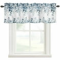 Blue Eucalyptus Leaves Valances for Windows Spring Summer Botanical Rod ...