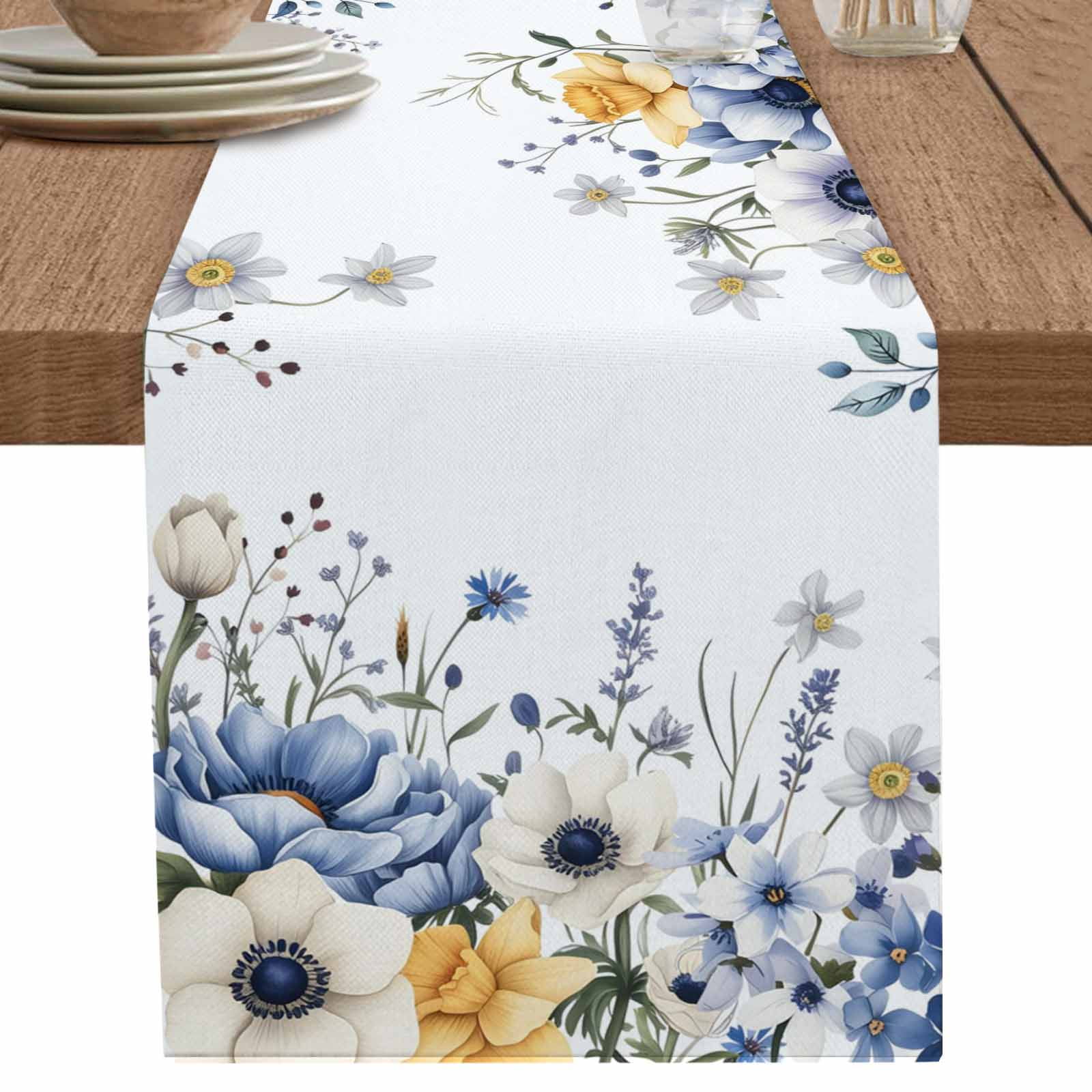 Blue Eucalyptus Table Runner 120 Inches Long for Dining Table Decor ...