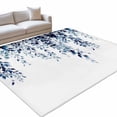 Blue Eucalyptus Washable Rug 4x6 Area Rug for Living Room Bedroom Non ...