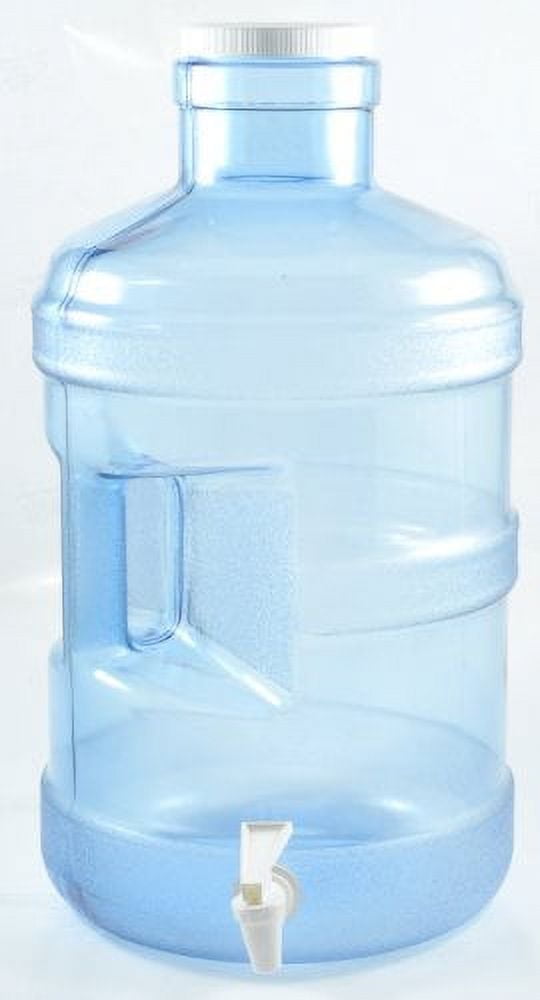Blue Ever Blue Wide Mouth 5 Gal Plastic Water Bottle with Valve ...