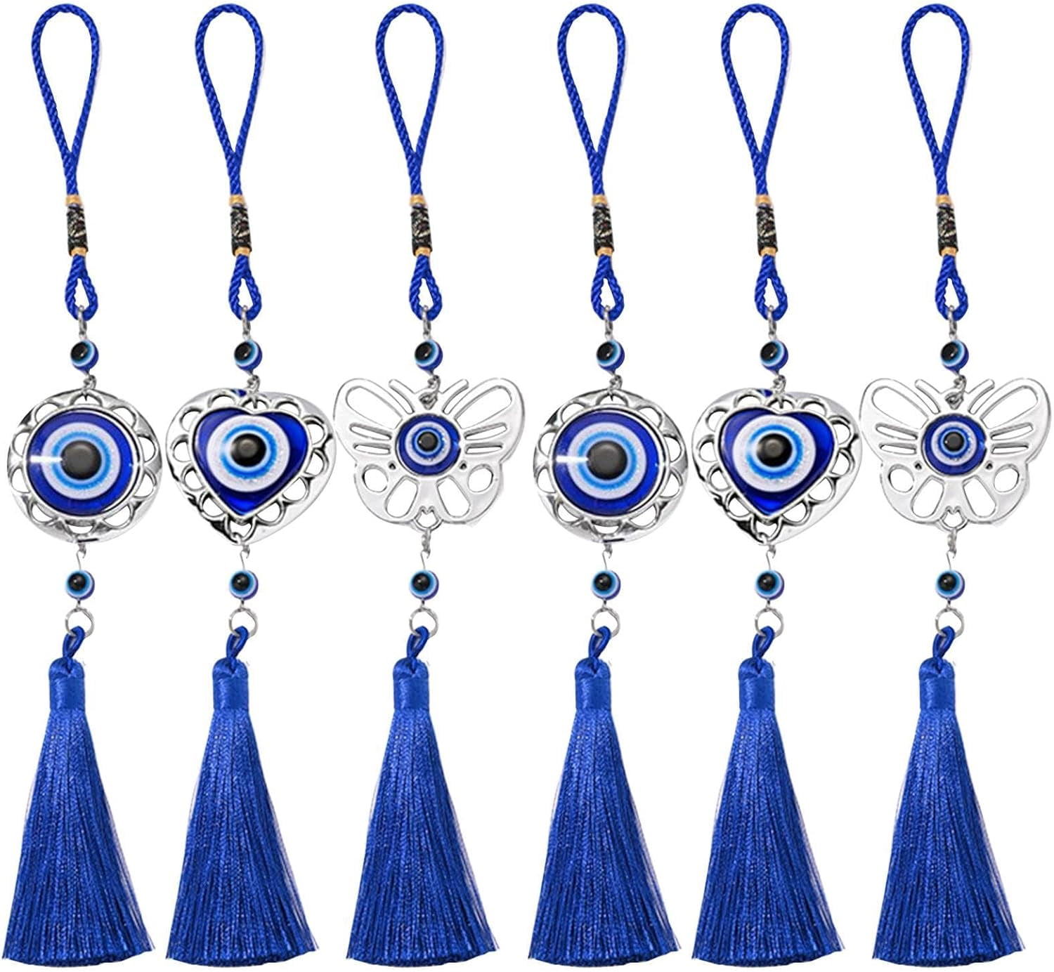 Blue Evil Eye Beads Charms Pendants, Turkish Metal Protection Ornament ...